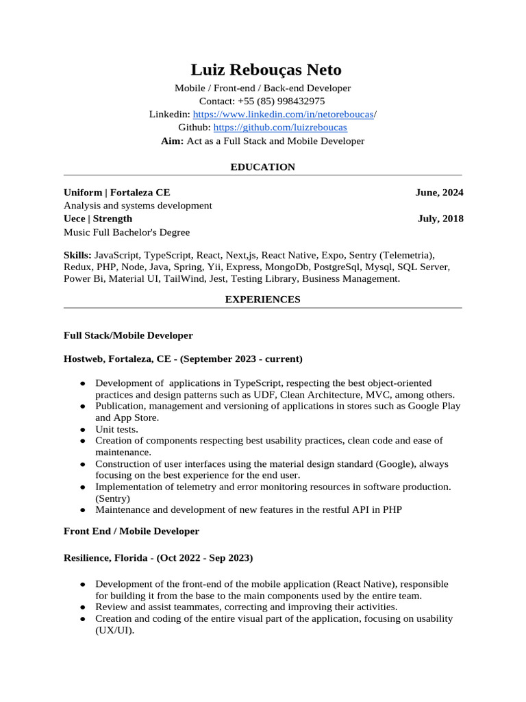 Resume | PDF | Systems Architecture | Computer Programming