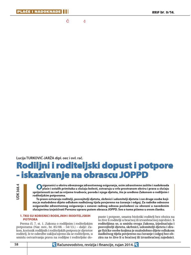 Rodiljni i roditeljski dopust | PDF