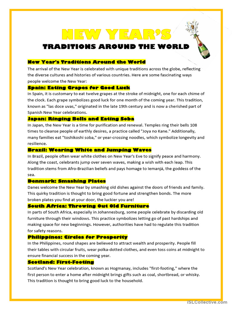 New Year's Eve Traditions | PDF