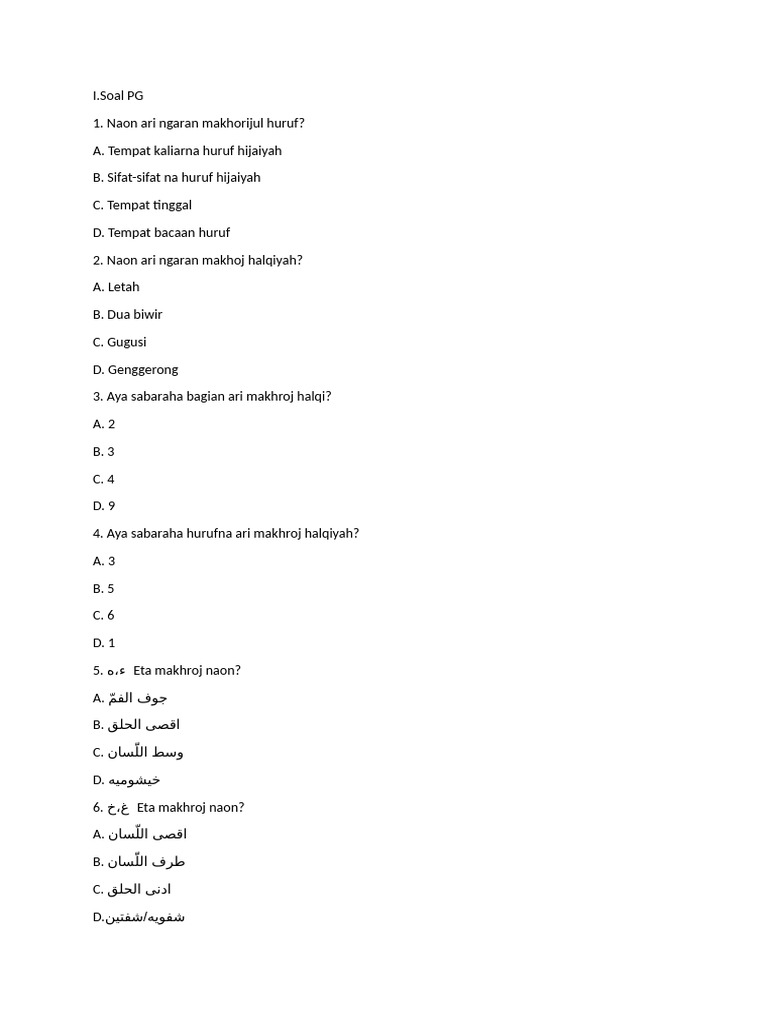 Soal BTQ KLS Ix | PDF