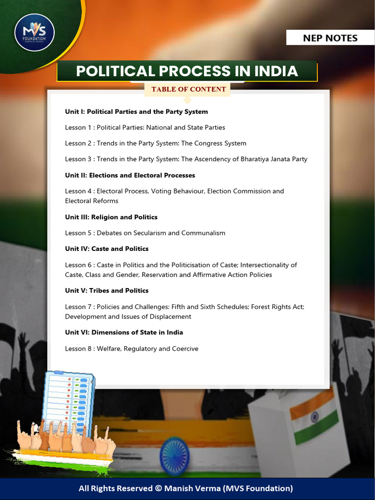 Political Process in India English | PDF | Bharatiya Janata Party ...