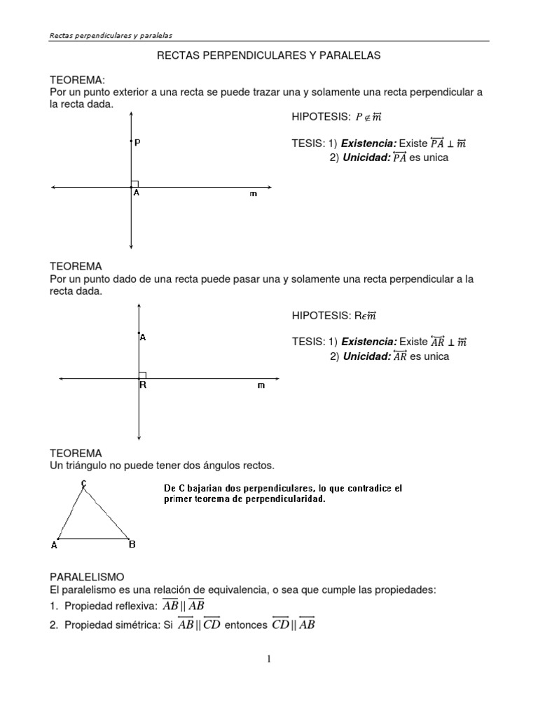 Rectas Perpendiculares y Paralelas Actualizado | PDF | Perpendicular ...