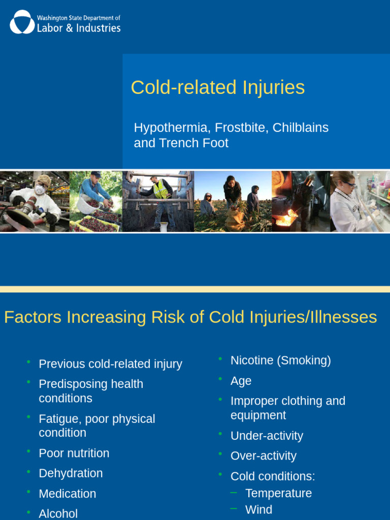 Cold Related Injuries | PDF | Hypothermia | Medical Specialties