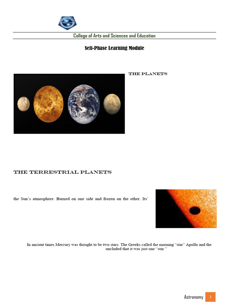 Astronomy Chapter 5 | PDF | Mars | Atmosphere Of Earth