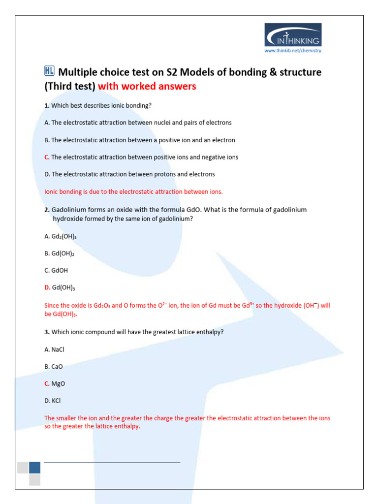 ans-hl-mc-test-s2-models-of-bonding---structure--(third-test)(1) | PDF ...