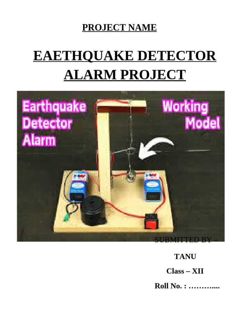 Tanu Earthquake Alarm Project | PDF | Earthquakes | Internet Of Things