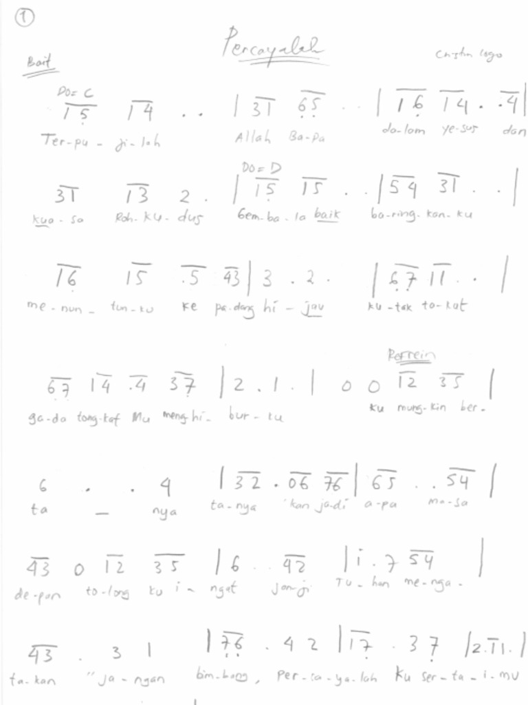 Lagu Percayalah | PDF