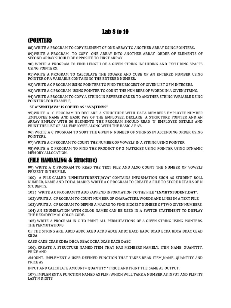 Pointer Structure File Handaling Pdf Pointer Computer Programming 