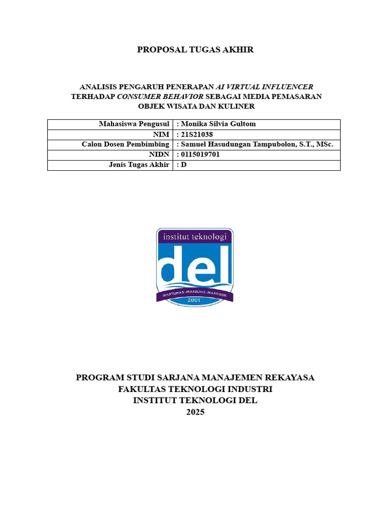Draf Proposal TA Print | PDF