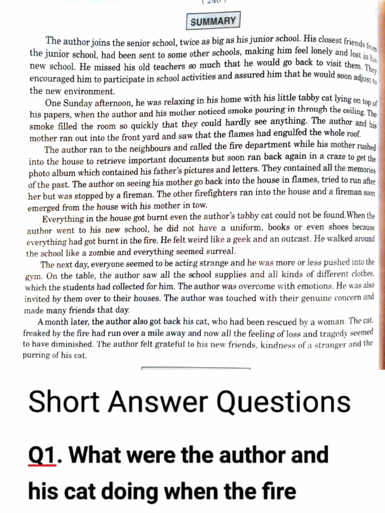 A House Is Not A Home Extra Questions-1. | PDF