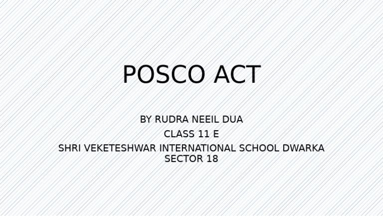 Posco Act | PDF