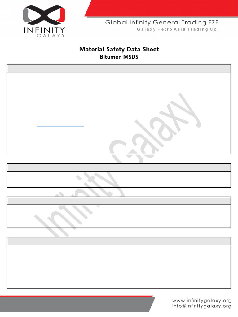 Bitumen-MSDS | PDF | Personal Protective Equipment | Water