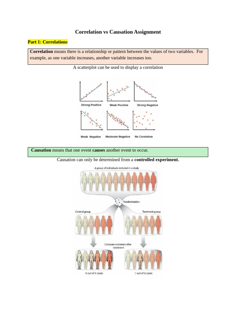 Correlation vs Causation Guide | PDF | Causality | Cohort Study