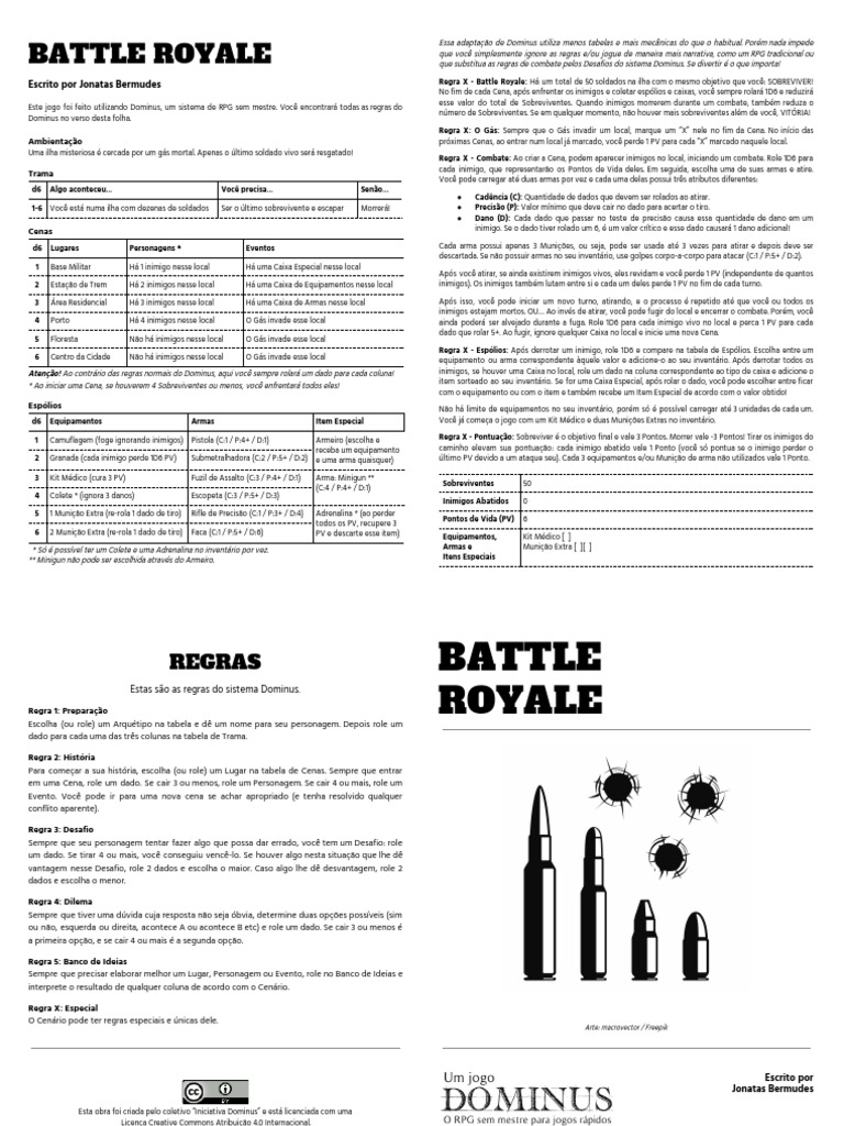 Dominus - BATTLE ROYALE | PDF | Jogos de RPG