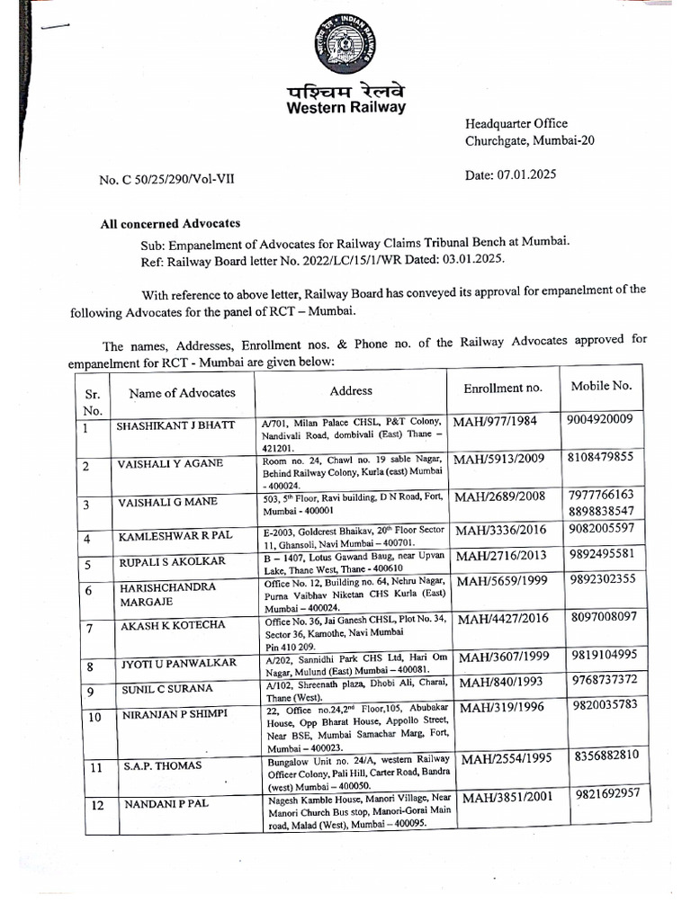 Letter To All Advocates For Acceptance of Panel DTD 7-1-25 | PDF
