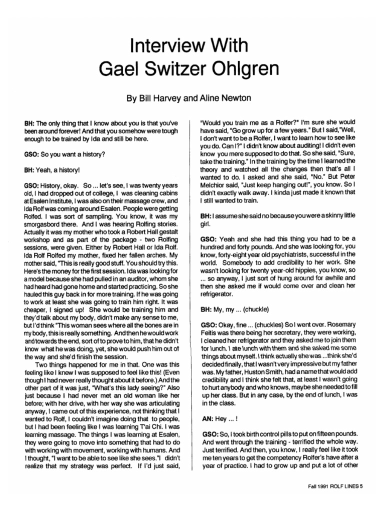 Gael Switzer Ohlgren - Interview with.. | PDF