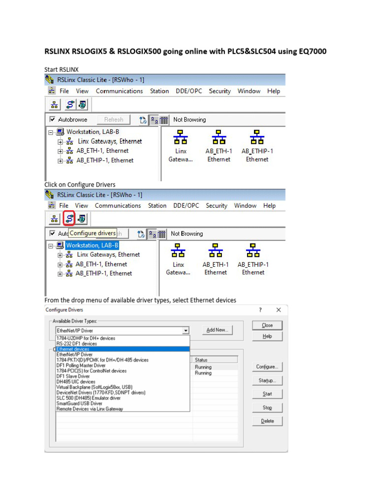 Connecting PLC5 & SLC504 with EQ7000 | PDF