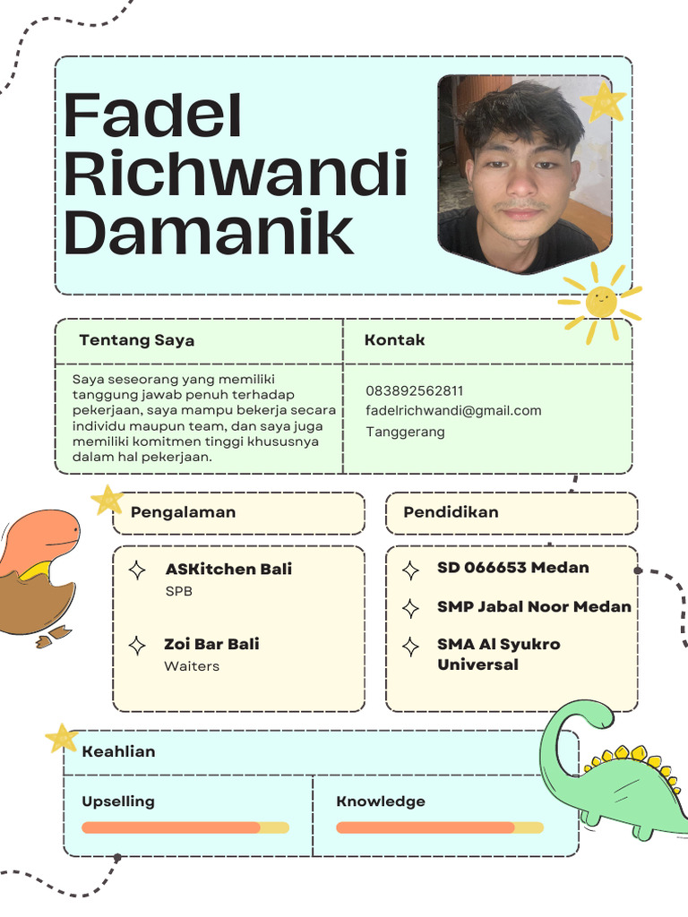 CV Resume Desainer Grafis Imut Biru - 20250113 - 113736 - 0000 | PDF