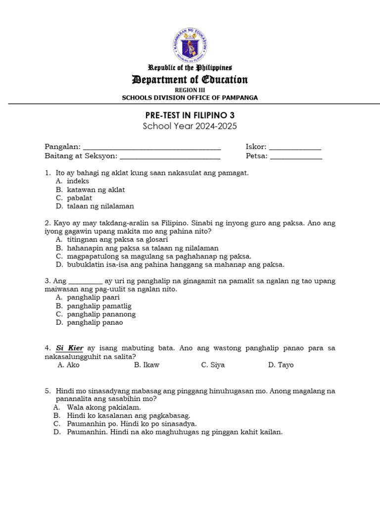 Filipino 3 | PDF