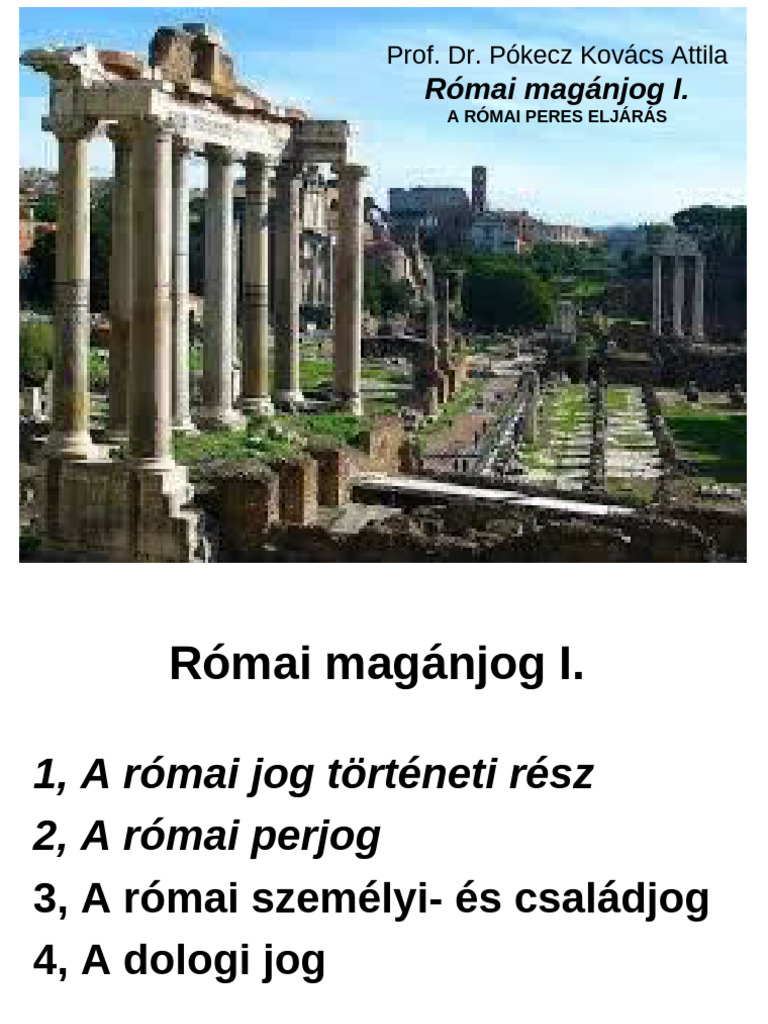 Római Jog Perjog | PDF
