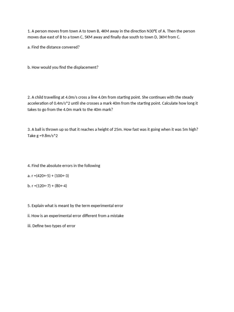 Phy Assign1 | PDF