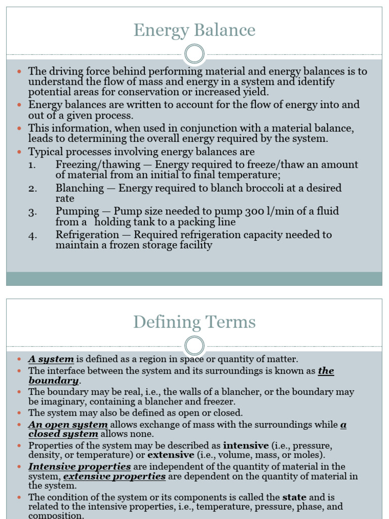energy balance | PDF | Latent Heat | Enthalpy