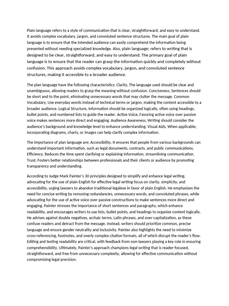 Plain language_124110 | PDF | Plain Language | Lawyer Plain language_124110 | PDF | Plain Language | Lawyer