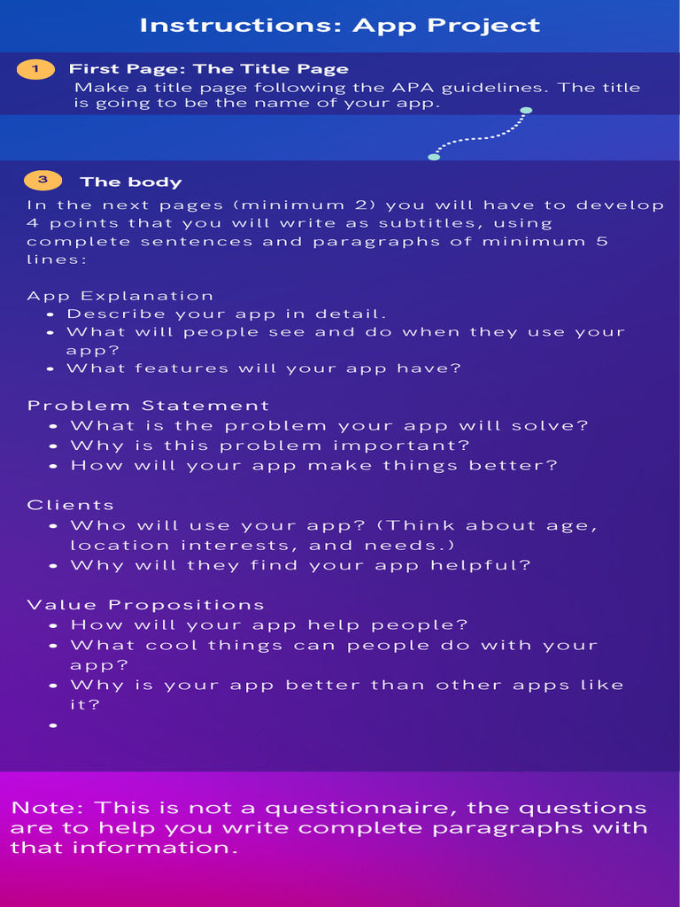 App Project Instructions | PDF
