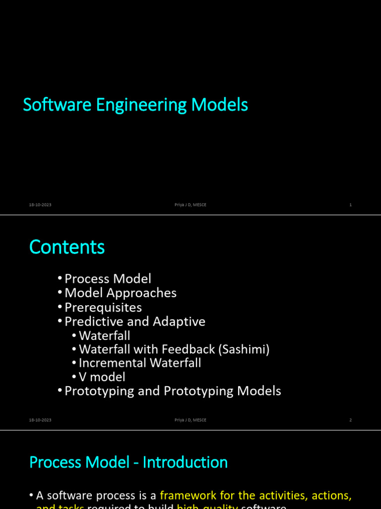 Software Engineering Process Models Guide | PDF | Software Prototyping | Software Development ...