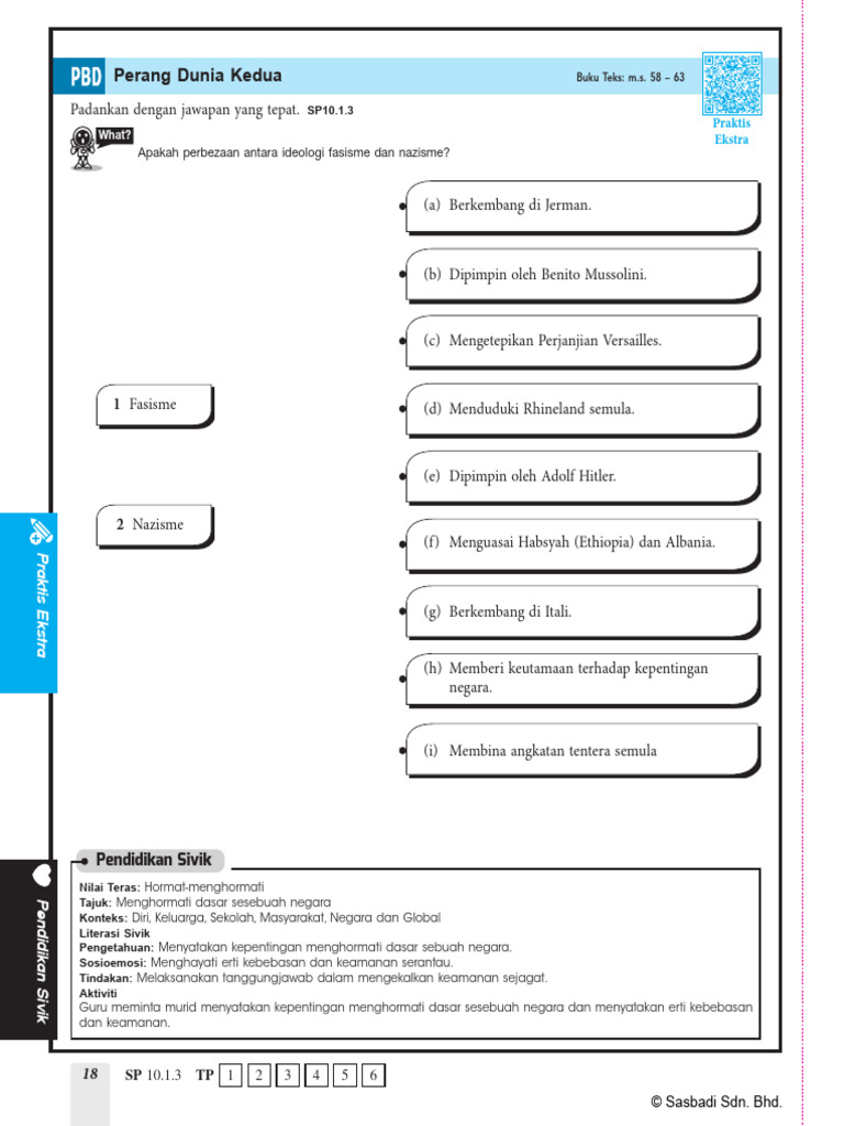Sasbadi PBD+ 2023_Sej T4_Lat Bab 3-2 | PDF