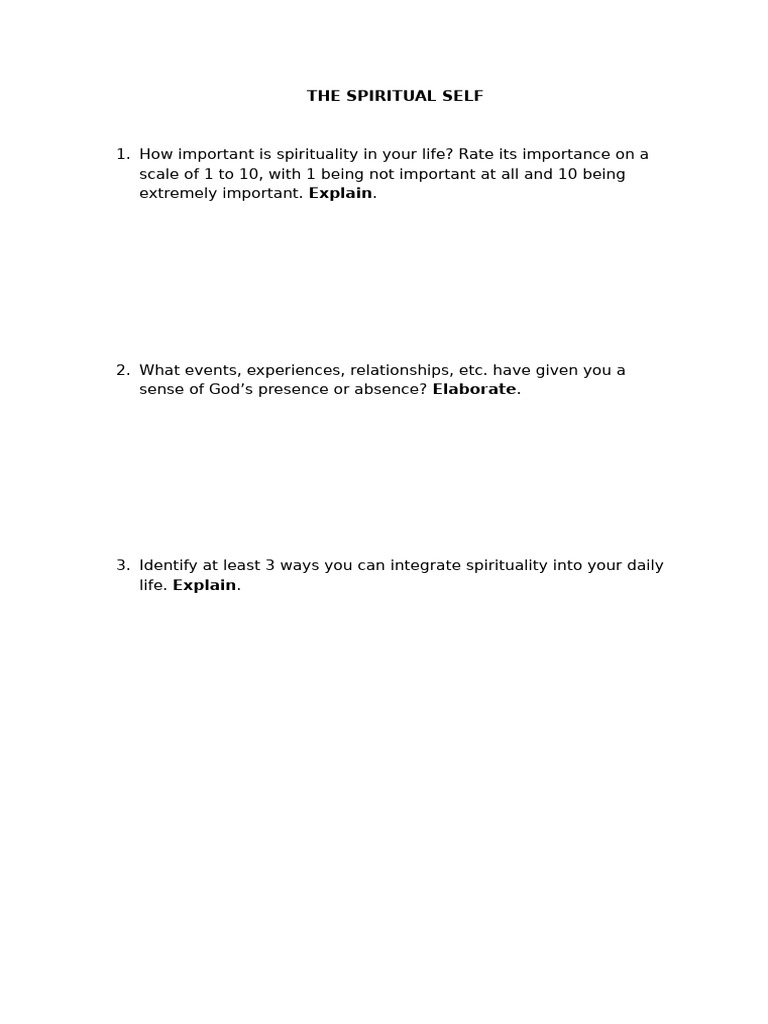 Integrating Spirituality Daily | PDF
