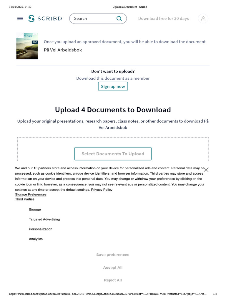 Upload a Document _ Scribd | PDF | Scribd | Http Cookie