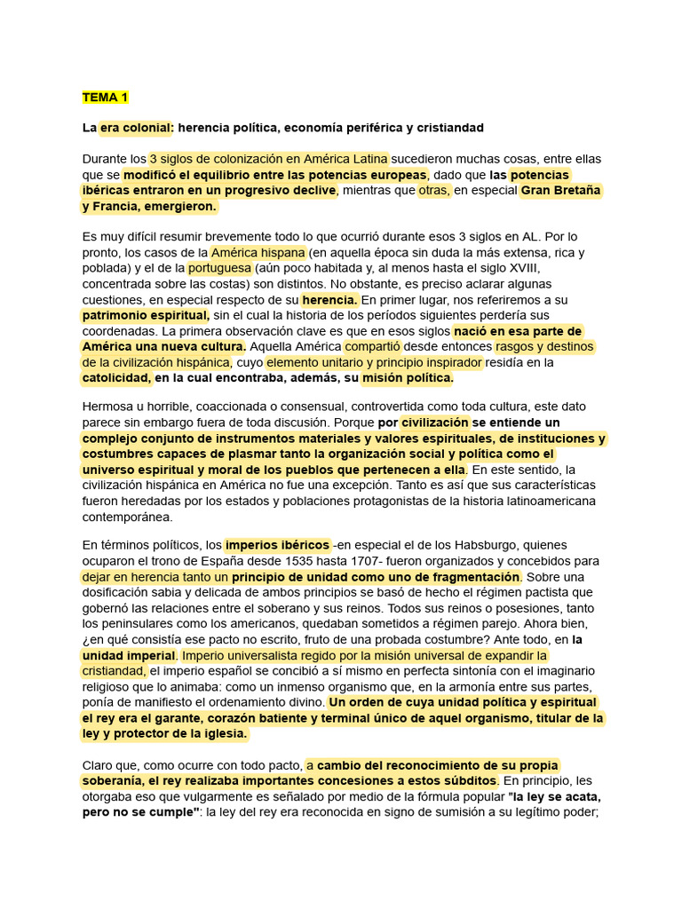 Resumen Temas 1, 2 y 3 | PDF | Imperio español | España