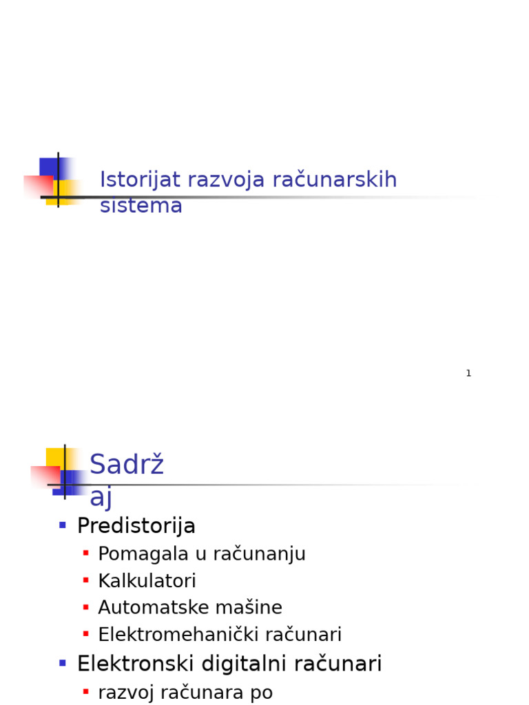 Razvoj računarskih sistema | PDF
