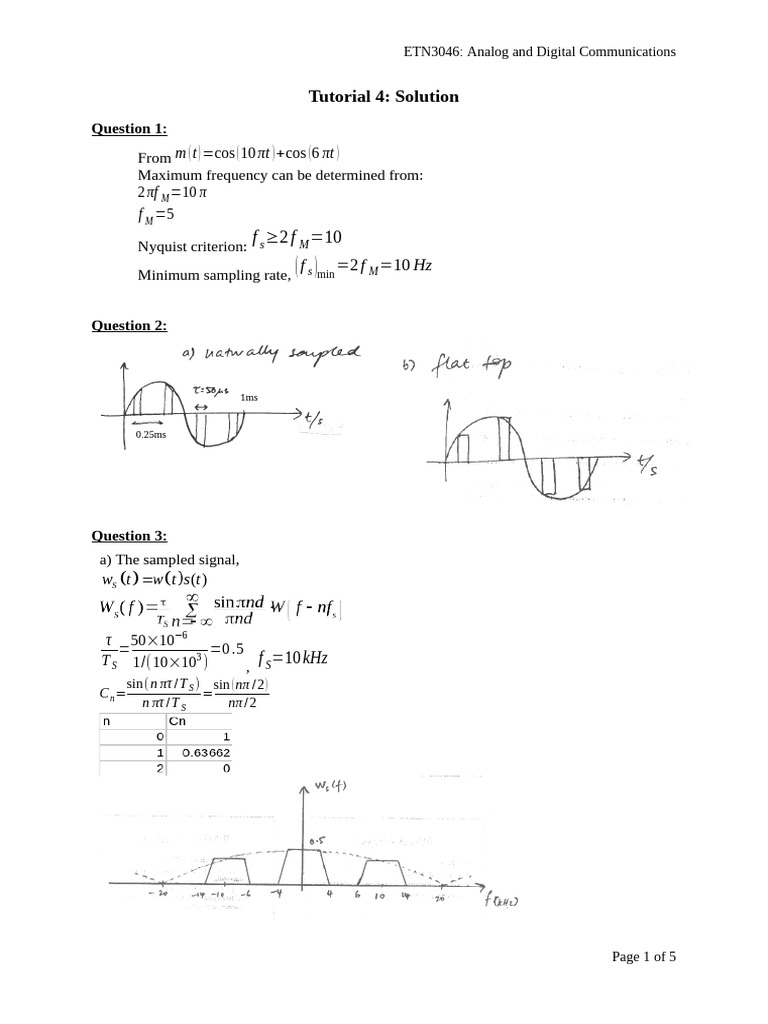 Analog & Digital Communications Solutions | PDF