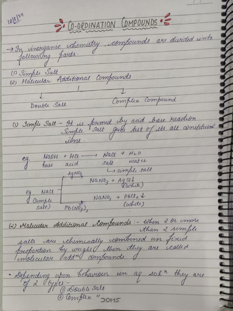 Coordination Compunds | PDF