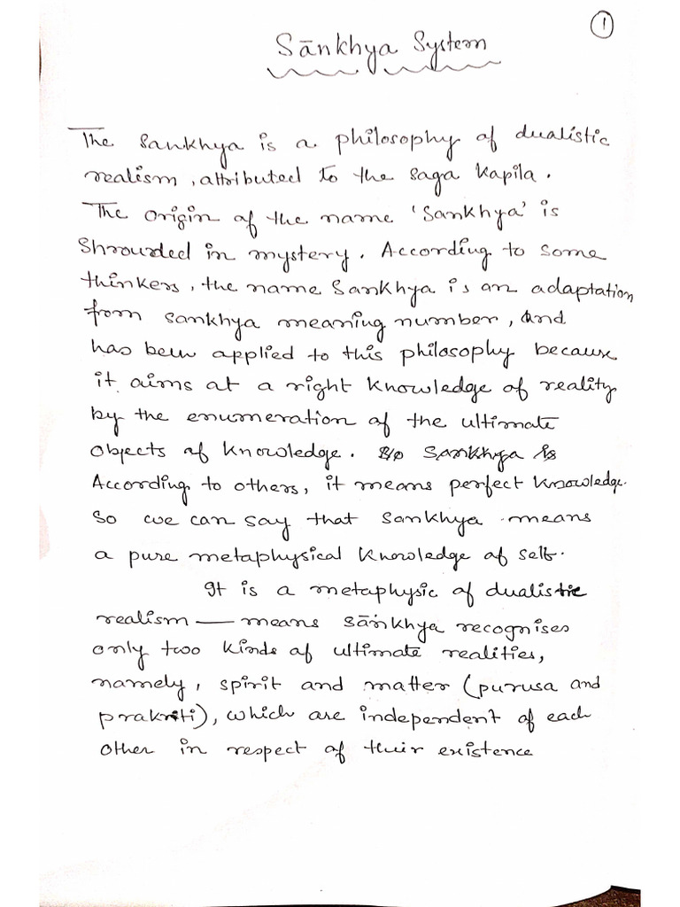 Sankhya Philosophy | PDF
