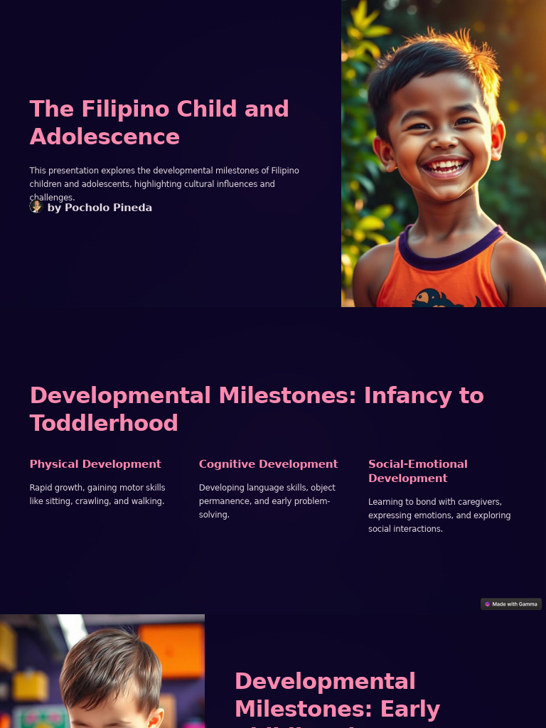 Milestones in Filipino Child Development | PDF | Child Development ...