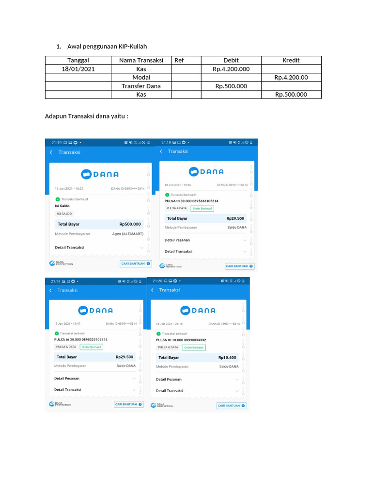 Awal Penggunaan KIP | PDF