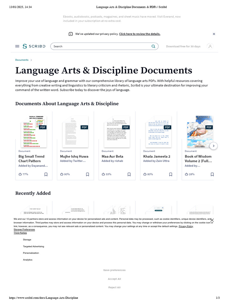 Language Arts & Discipline Documents & PDFs - Scribd | PDF | Scribd | English Studies