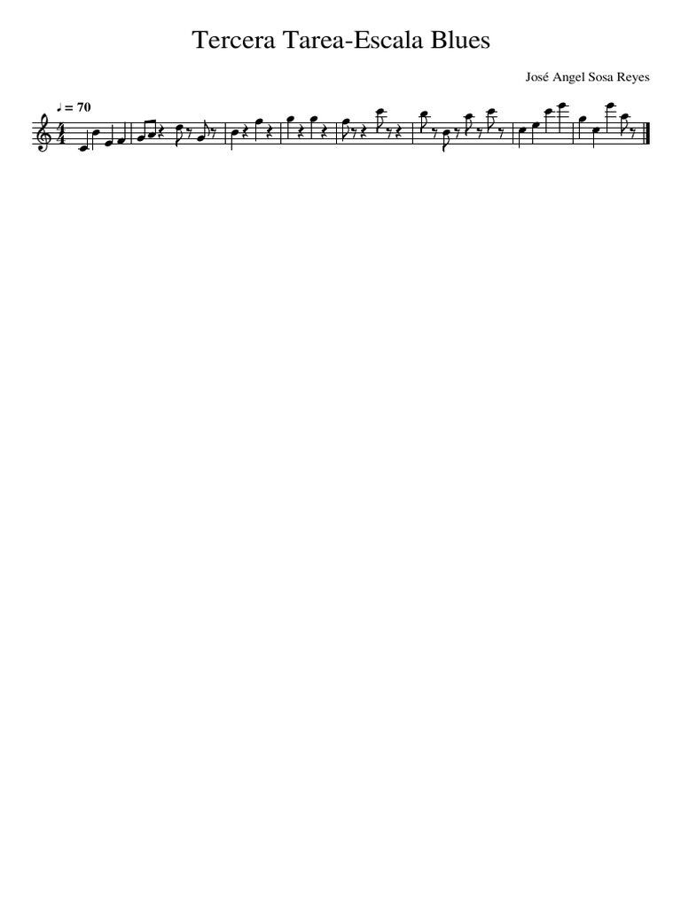Tercera Tarea (Escala Blues) | PDF