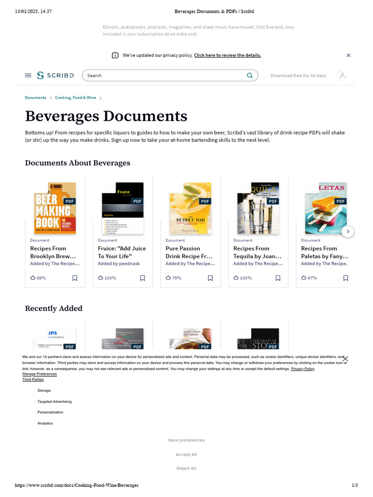 Beverages Documents & PDFs - Scribd | PDF | Drink | Scribd