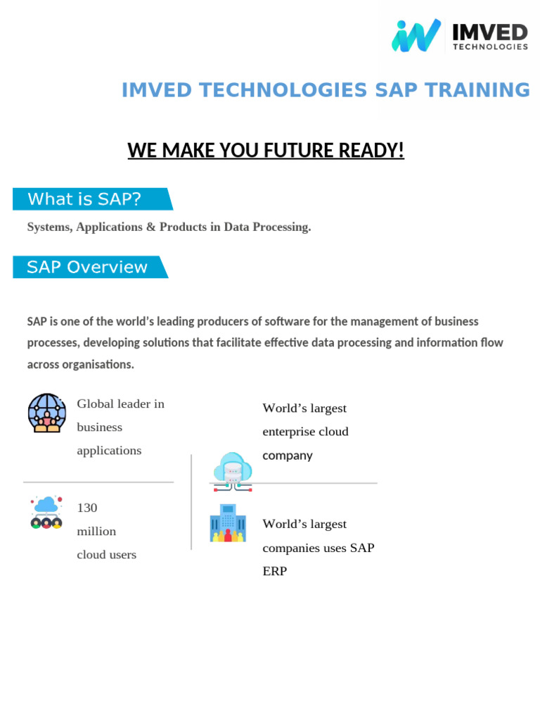 Imved Technologies Sap Training | PDF | Computing | Information Technology