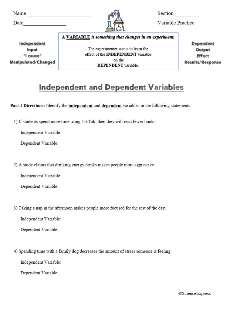 Dependent or independent | PDF | Dependent And Independent Variables | Experiment