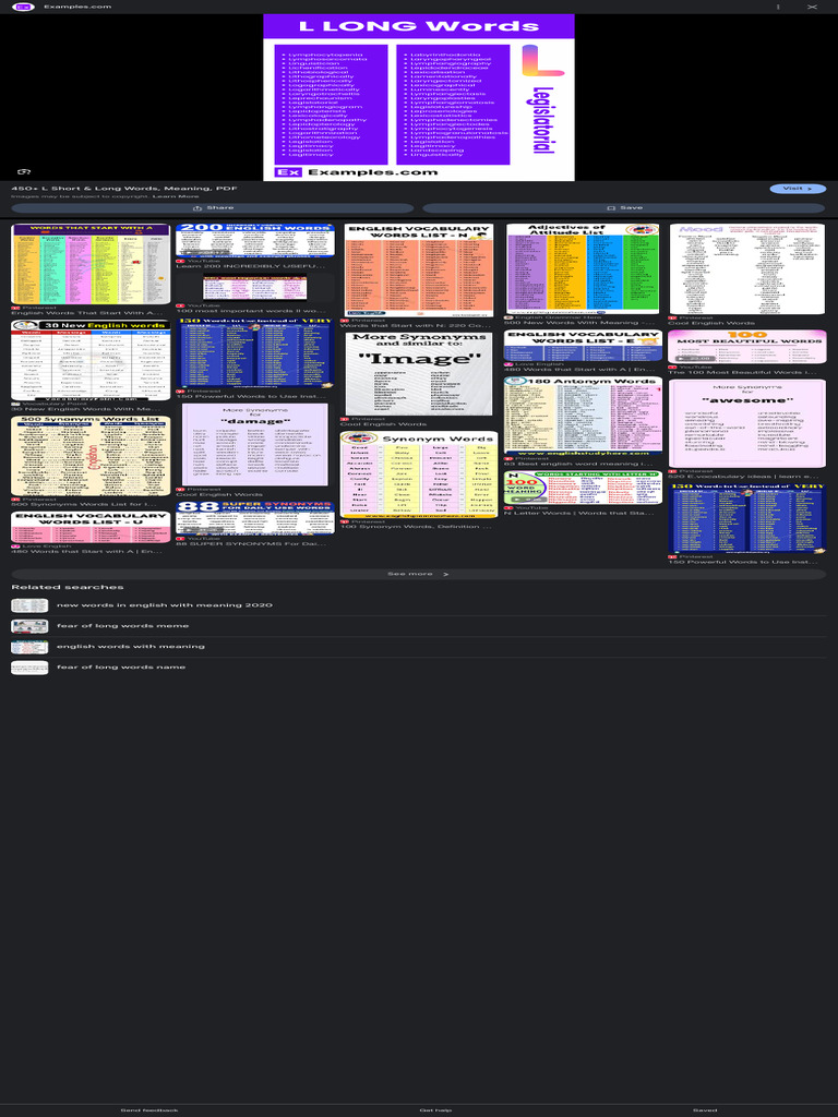 Common Long Words With Meaning - Google Search | PDF | Human ...