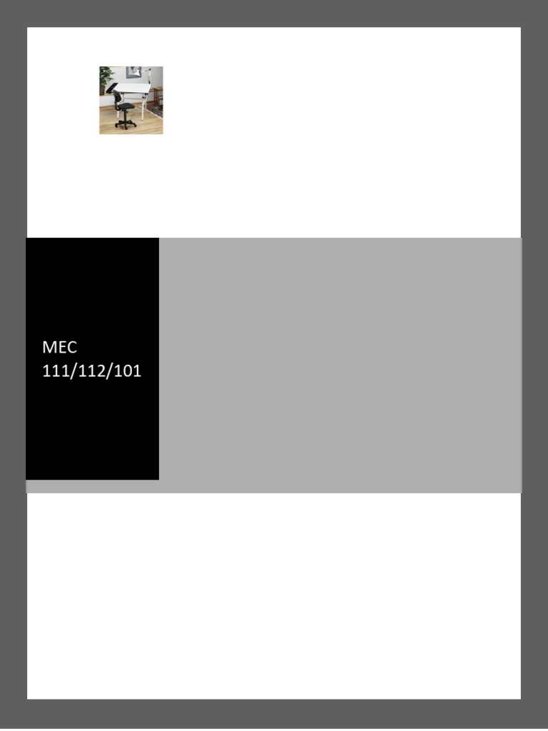 Technical Drawing (MEC 111 and MEC 112) - 1 | PDF | Circle | Technical Drawing