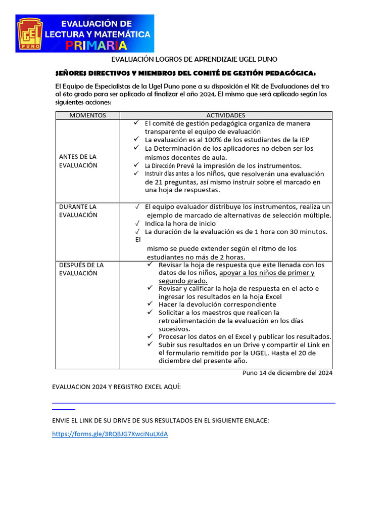 Protocolo de Evaluación 2024 | PDF | Evaluación | Cognición