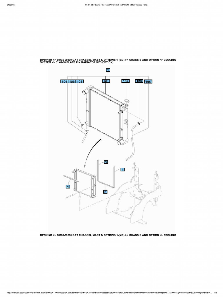 01-01-08 PLATE FIN RADIATOR KIT (OPTION) | PDF