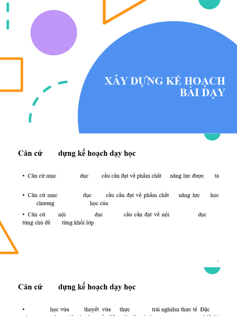 Xay Dung Ke Hoach Bai Day Tin Hoc | PDF