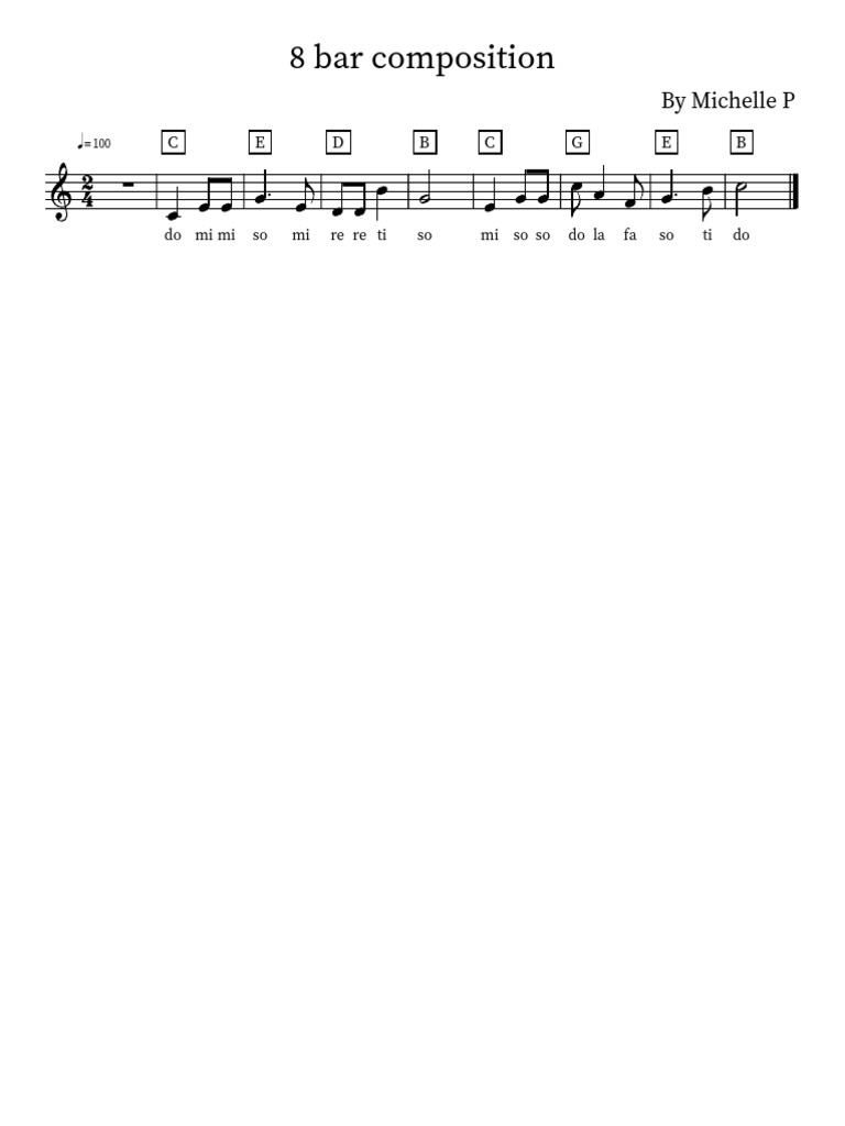 8 Bar Composition | PDF